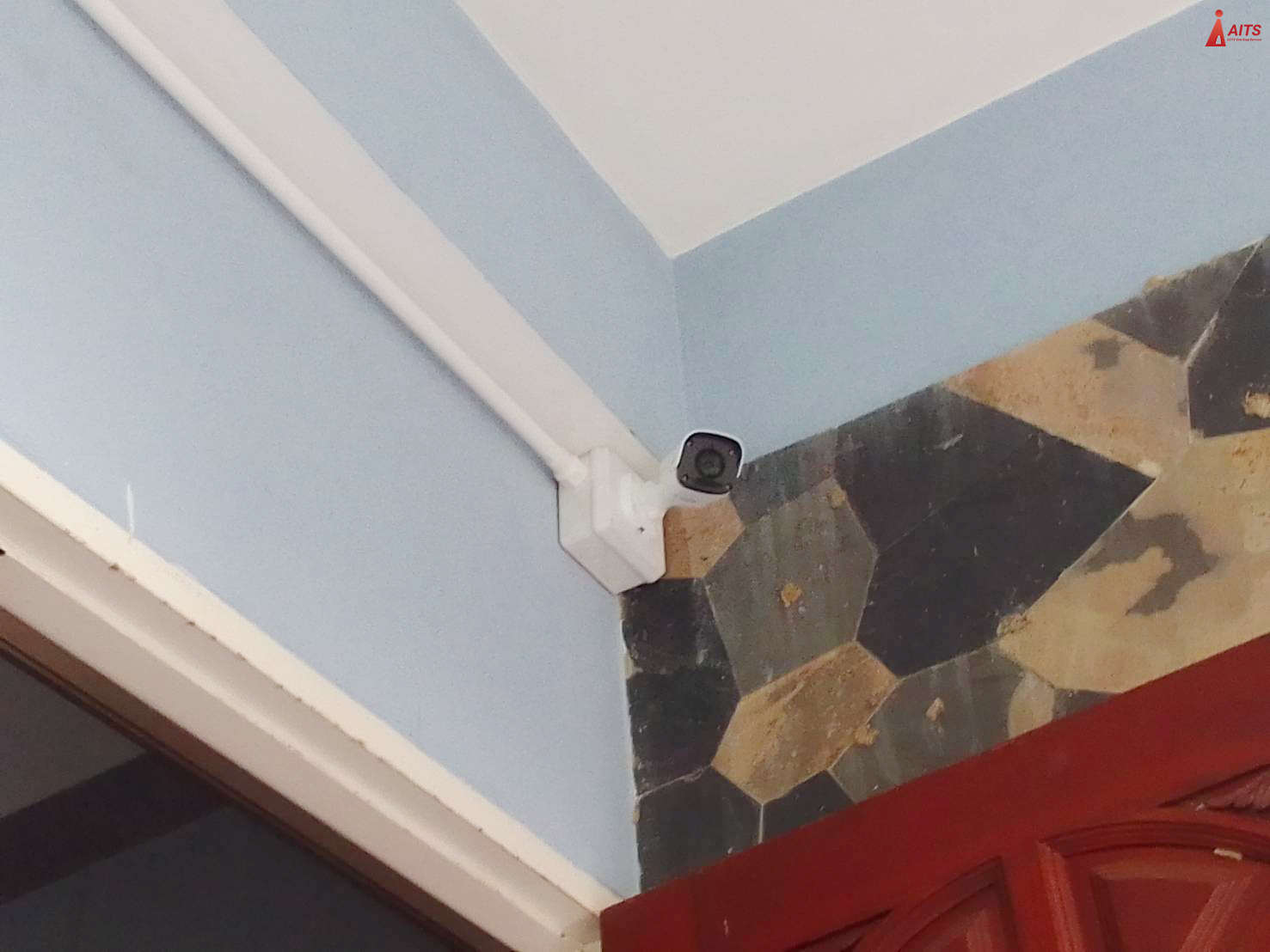 เดินสายร้อยท่อ PVC และติดตั้งกล้องวงจรปิด พร้อมเดินระบบทั้งหมด 8 จุด @สาย2 กทม. - AITSCCTV