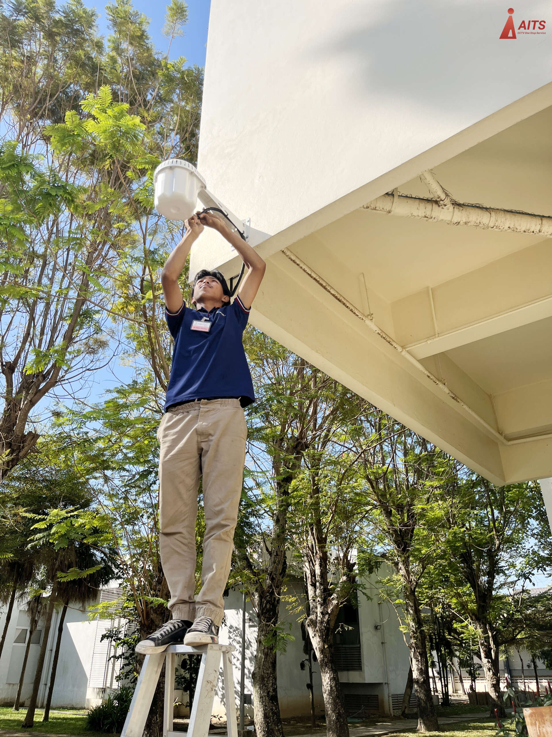 การติดตั้งตัวกระจายสัญญาณอินเทอร์เน็ต (Access Point) ภายนอกอาคาร @พิษณุโลก - AITSCCTV