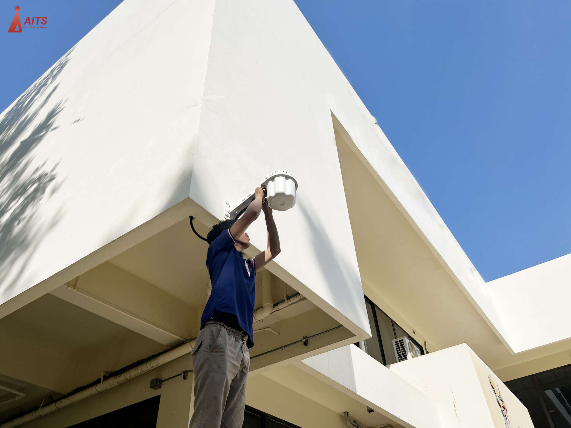 การติดตั้งตัวกระจายสัญญาณอินเทอร์เน็ต (Access Point) ภายนอกอาคาร @พิษณุโลก - AITSCCTV