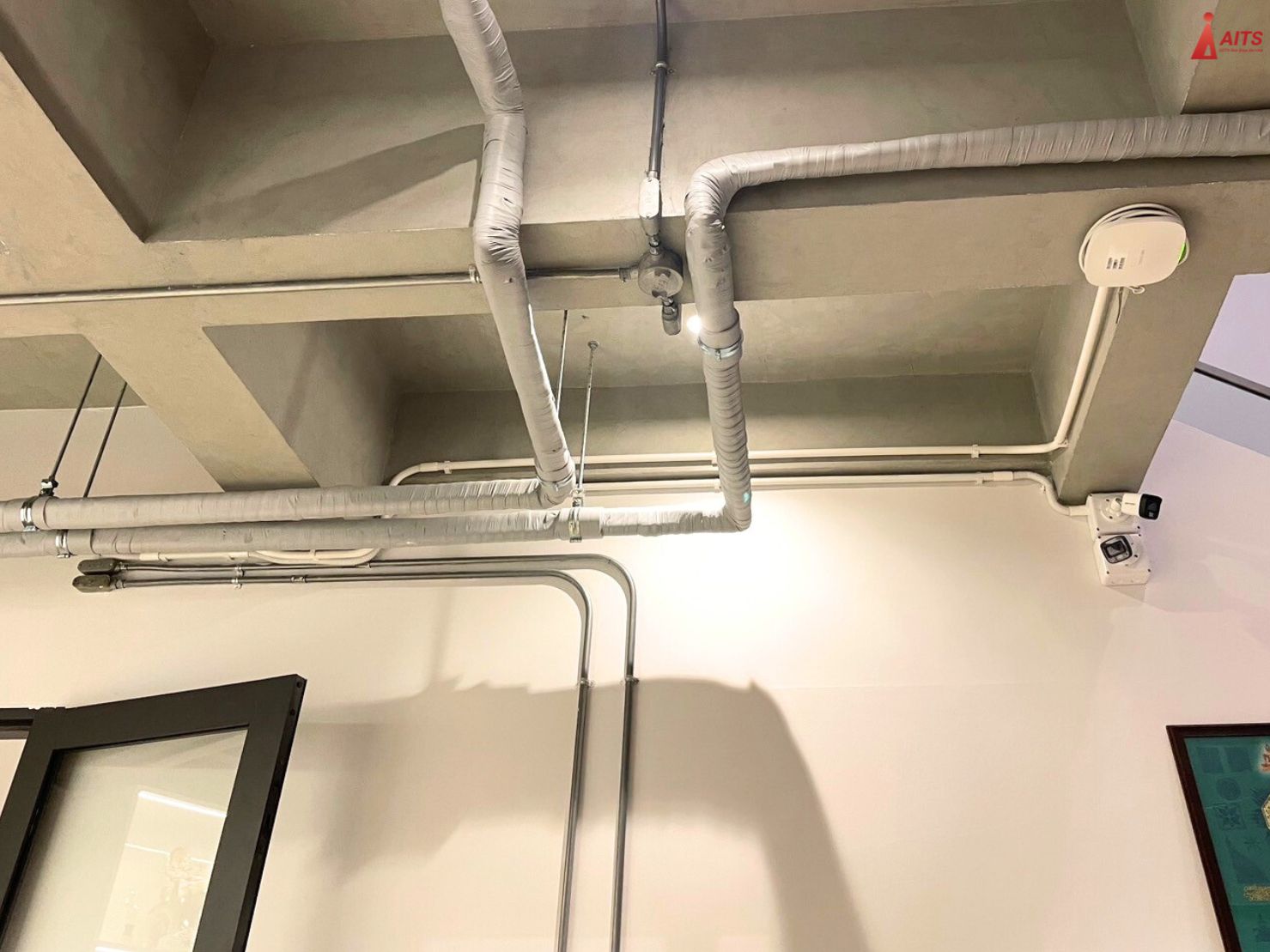 งานเดินสายแลน ร้อยท่อ PVC จำนวน 5 จุด - AITSCCTV