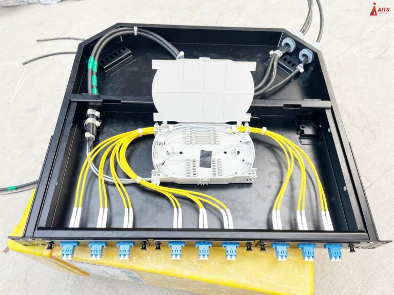มาตรฐานงานเข้าหัวไฟเบอร์ใส่ถาด - AITSCCTV