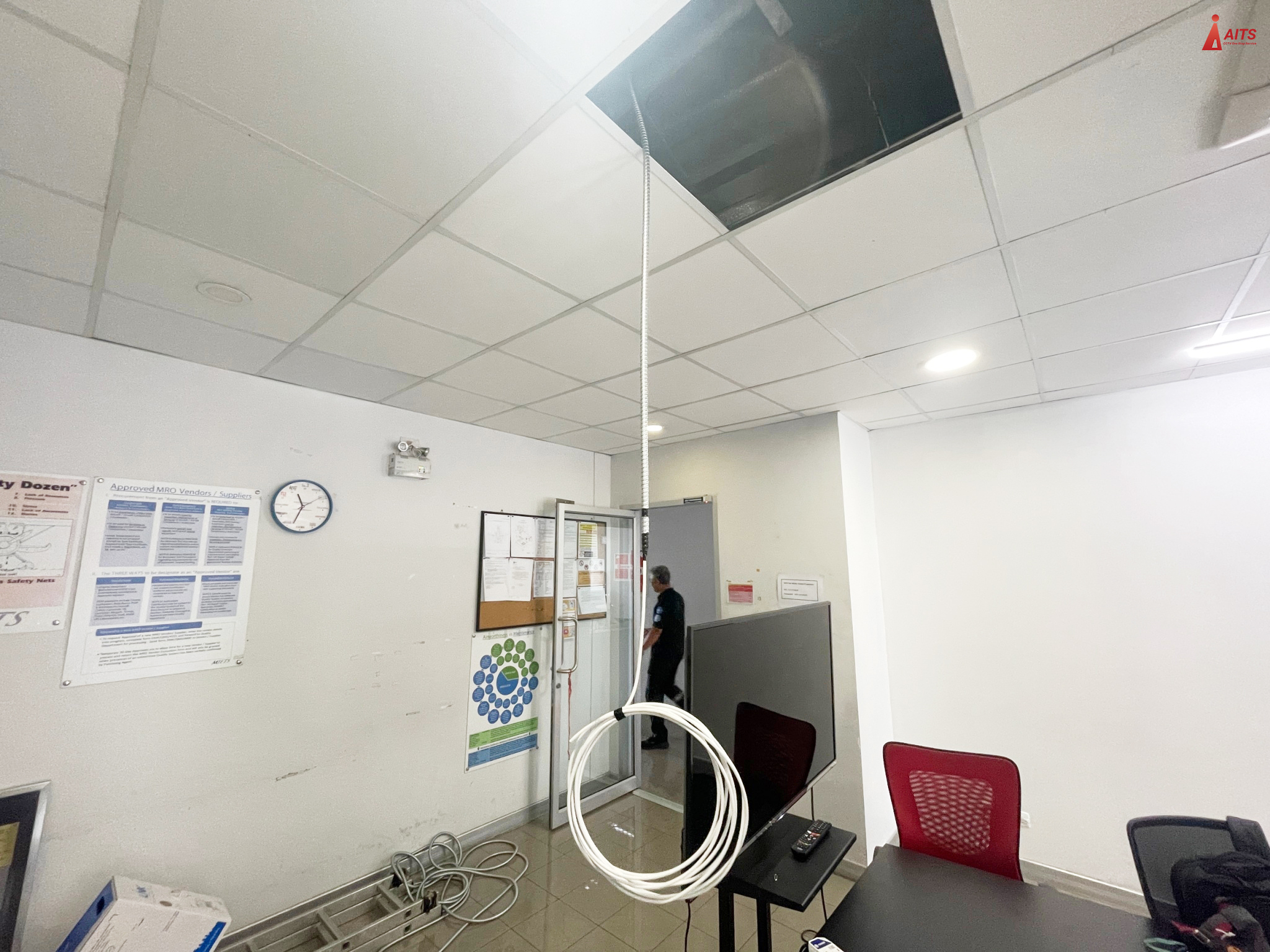 มาตราฐานงานติดตั้งอุปกรณ์เข้ากับฝ้า - AITSCCTV